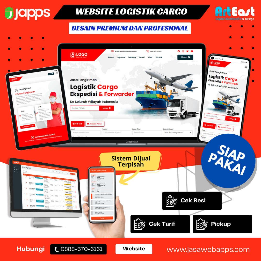 Demo Website Logistik Cargo | Jasawebapps